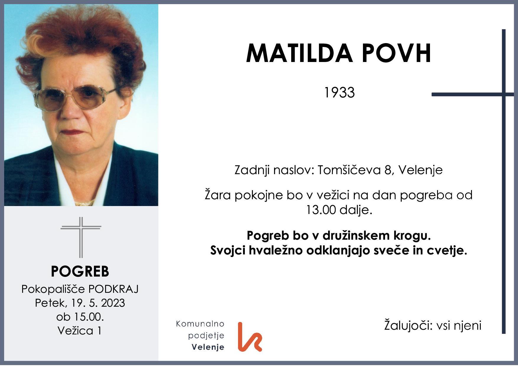 MATILDA POVH, 19. 5. 2023 Podkraj