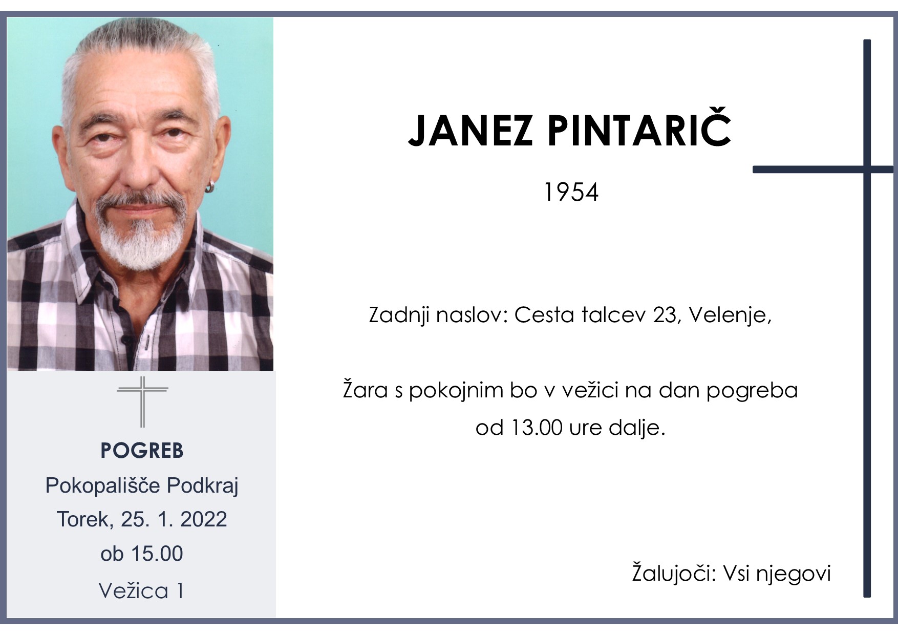 JANEZ PINTARIČ, Podkraj, 25. 1. 2022