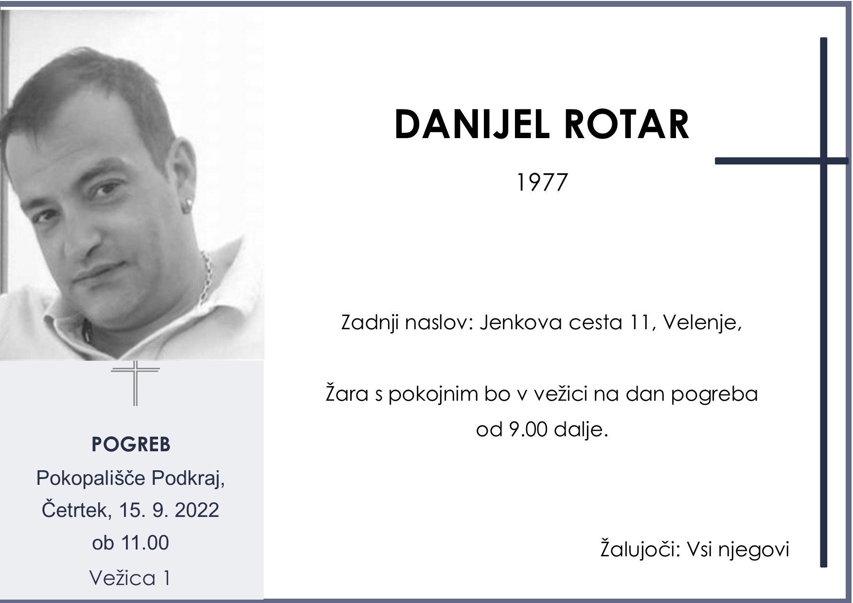 DANIJEL ROTAR, 15. 9. 2022, Podkraj